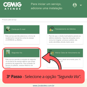 2 VIA CEMIG, CONTA DE LUZ - 2ª VIA BOLETO