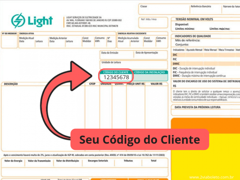2 VIA LIGHT, CONTA DE LUZ - 2ª VIA BOLETO