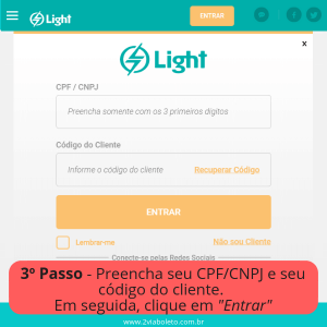 2 VIA LIGHT, CONTA DE LUZ - 2ª VIA BOLETO